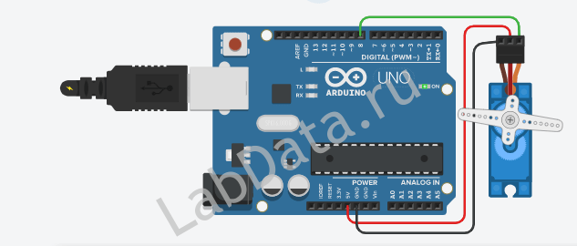 Arduino servo drives SG90 MG995, MG996. Connection and diagrams