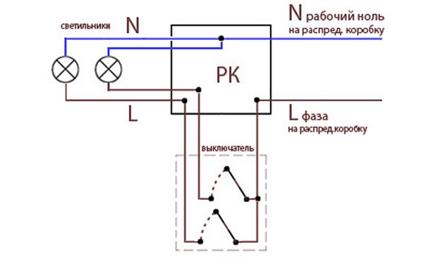 Схема подключения выключателя диммера legrand